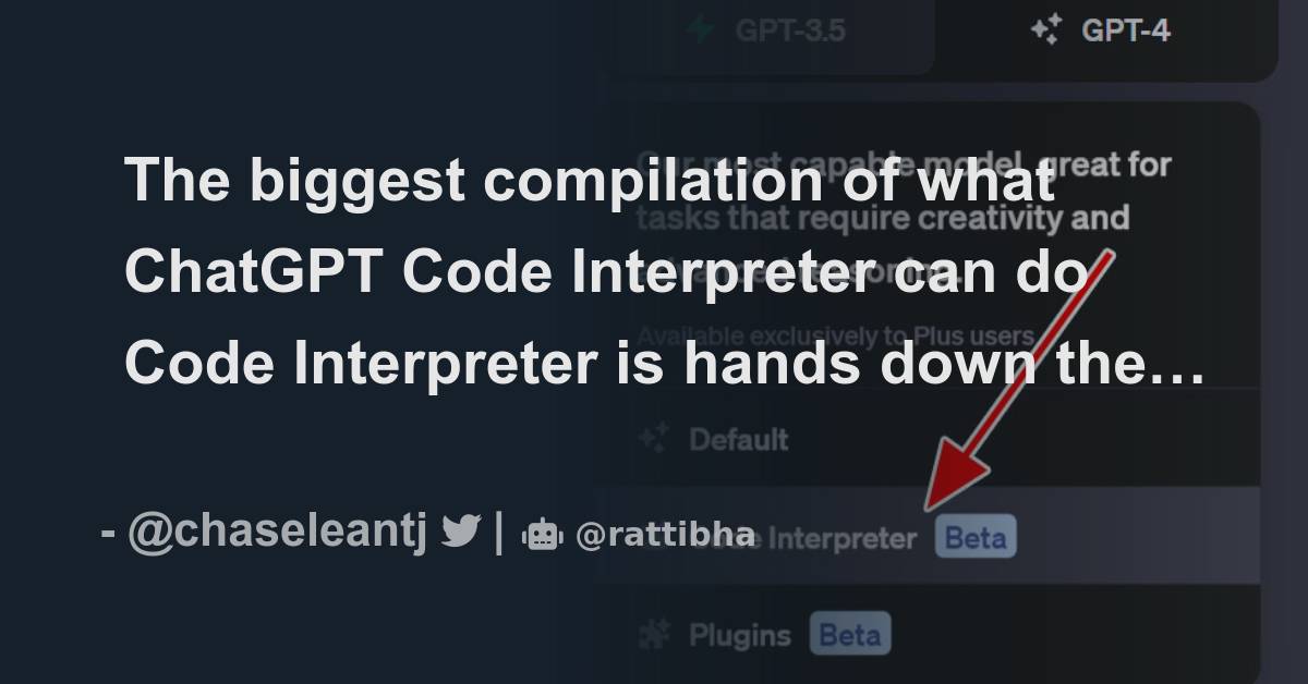 The biggest compilation of what ChatGPT Code Interpreter can do Code ...