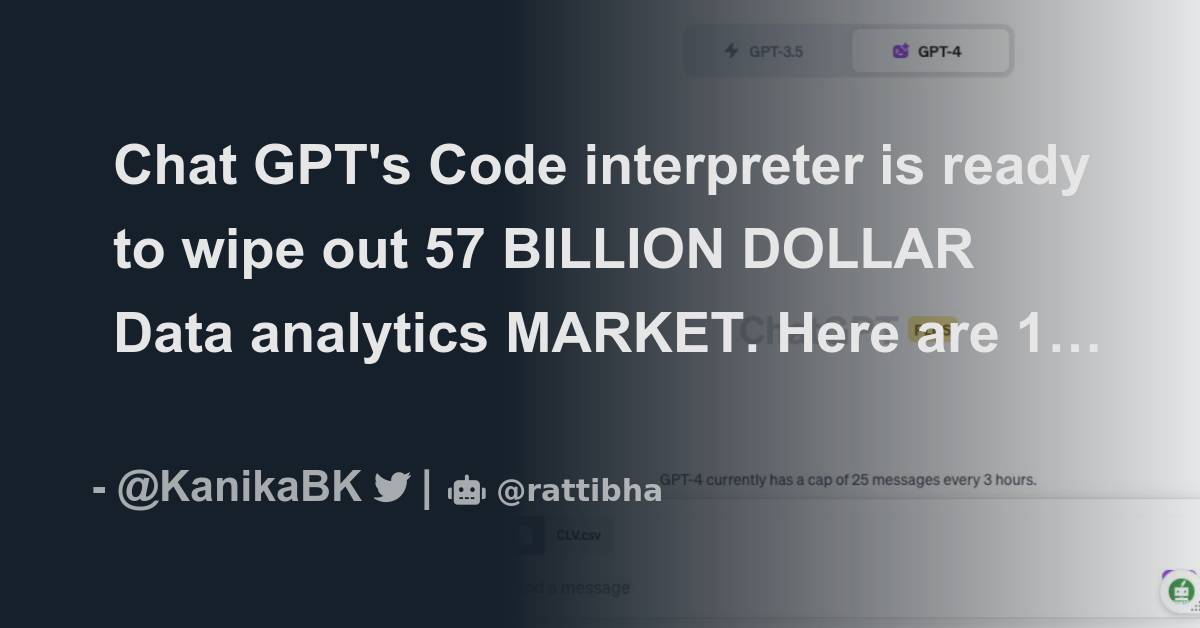 Chat GPT's Code interpreter is ready to wipe out 57 BILLION DOLLAR Data analytics MARKET. Here ...