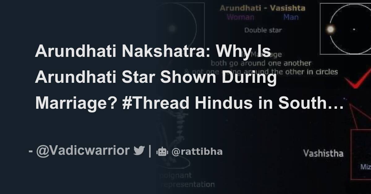 Arundhati Nakshatra: Why Is Arundhati Star Shown During Marriage? #Thread Hindus in South India ...