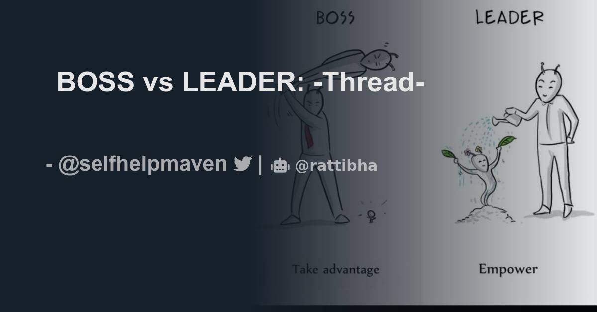 BOSS vs LEADER: -Thread- - Thread from 𝐓𝐡𝐞 𝐑𝐞𝐚𝐥𝐦 𝐨𝐟 𝐖𝐢𝐬𝐝𝐨𝐦 📖 ...