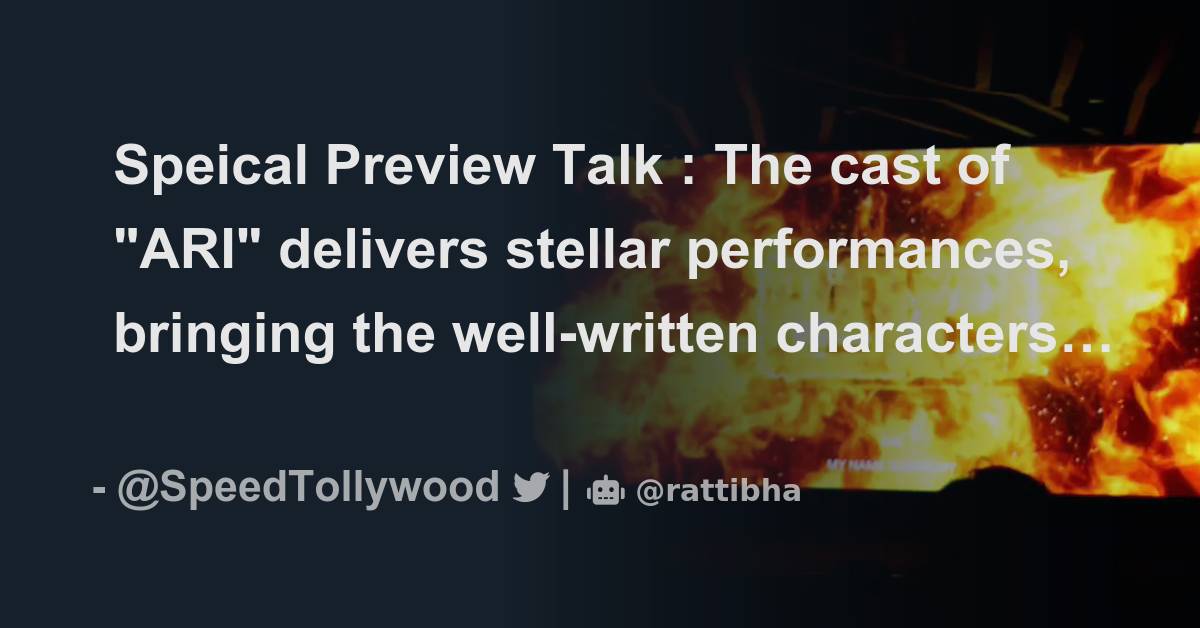 Speical Preview Talk : The cast of "ARI" delivers stellar performances ...