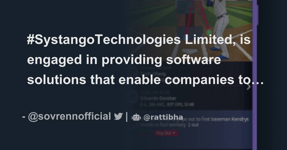 #SystangoTechnologies Limited, is engaged in providing software solutions that enable companies ...