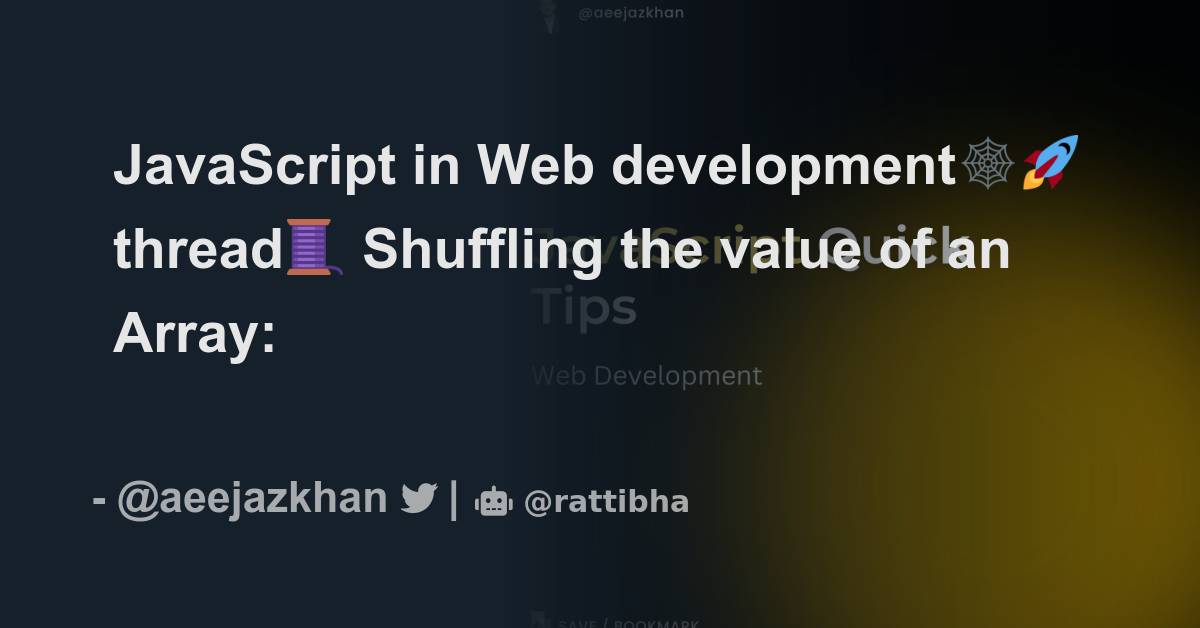 JavaScript in Web development🕸️🚀 thread🧵 - Thread from Ejaj Ahmed ...