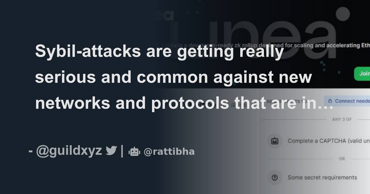 Sybil-attacks are getting really serious and common against new networks and protocols that are ...