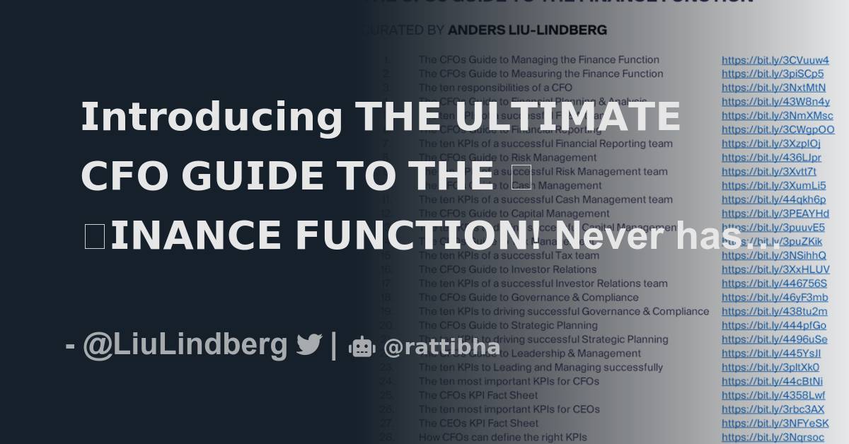 𝗜𝗻𝘁𝗿𝗼𝗱𝘂𝗰𝗶𝗻𝗴 𝗧𝗛𝗘 𝗨𝗟𝗧𝗜𝗠𝗔𝗧𝗘 𝗖𝗙𝗢 𝗚𝗨𝗜𝗗𝗘 𝗧𝗢 𝗧𝗛𝗘 𝗙𝗜𝗡𝗔𝗡𝗖𝗘 𝗙𝗨𝗡𝗖𝗧𝗜𝗢𝗡! Never has this much guidance on how ...