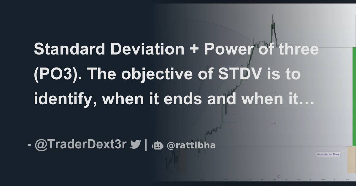 Standard Deviation + Power of three (PO3). The objective of STDV is to identify, when it ends ...