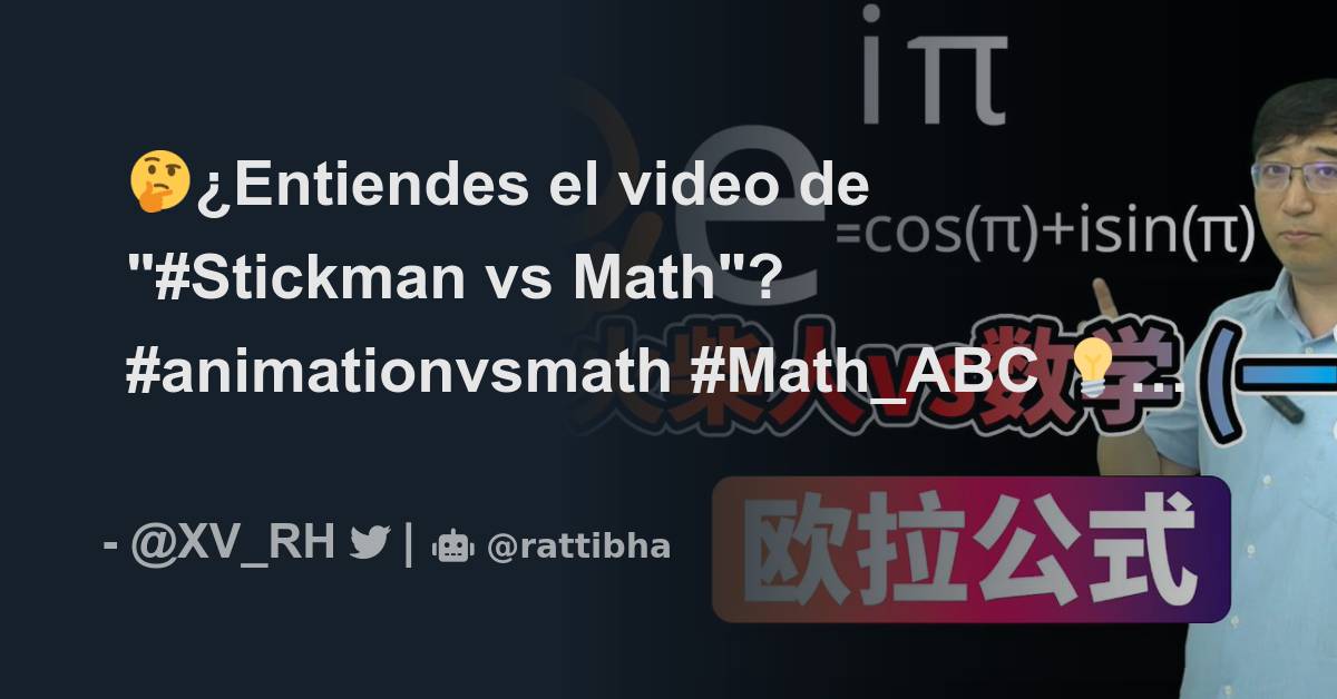🤔¿Entiendes el video de "#Stickman vs Math"? #animationvsmath #Math_ABC ...
