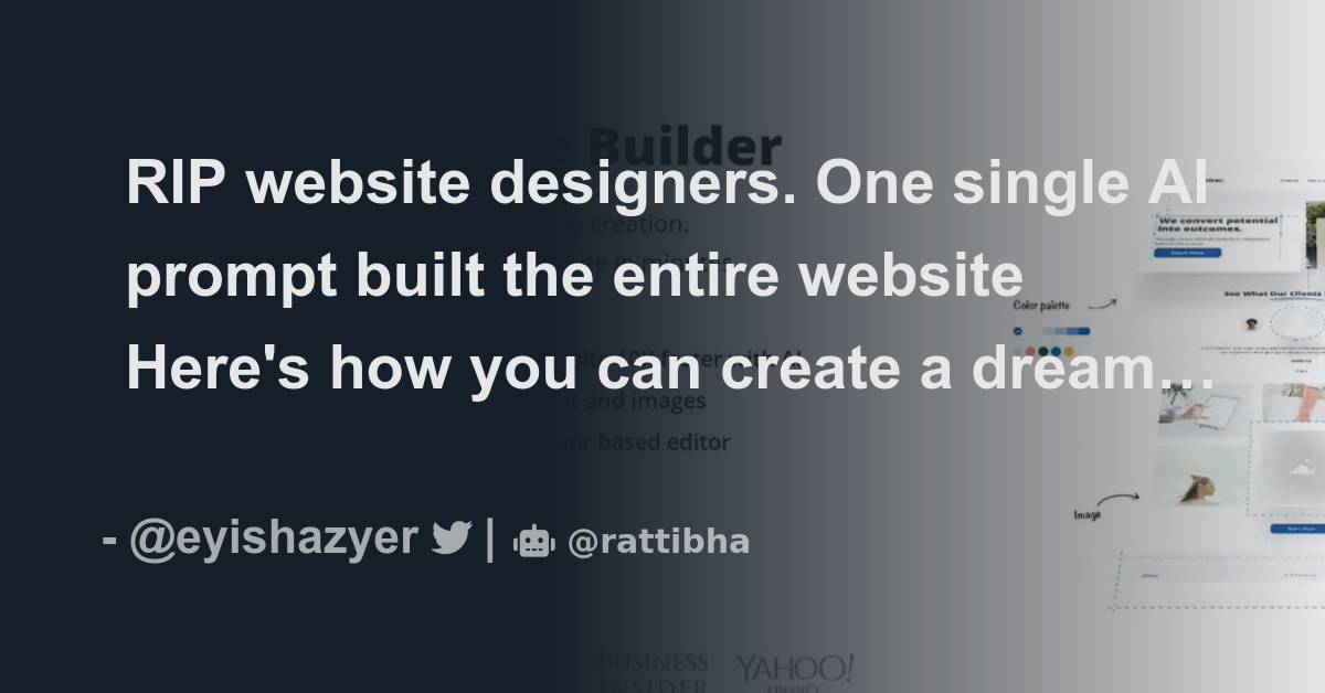 RIP website designers. One single AI prompt built the entire website Here's how you can create a ...