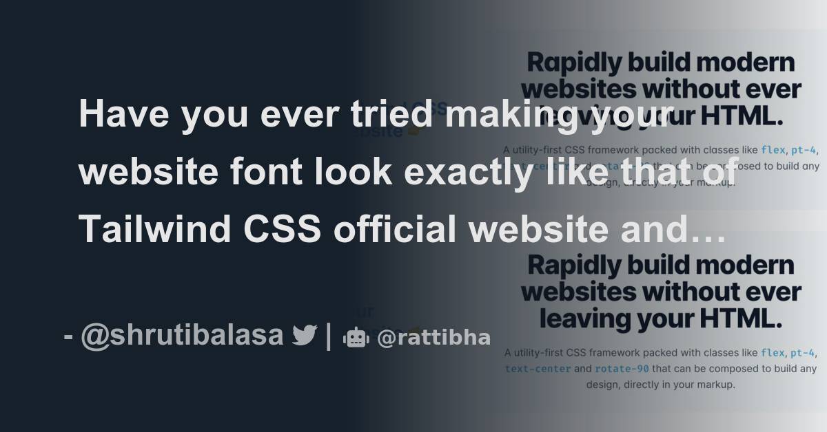 Have you ever tried making your website font look exactly like that of ...