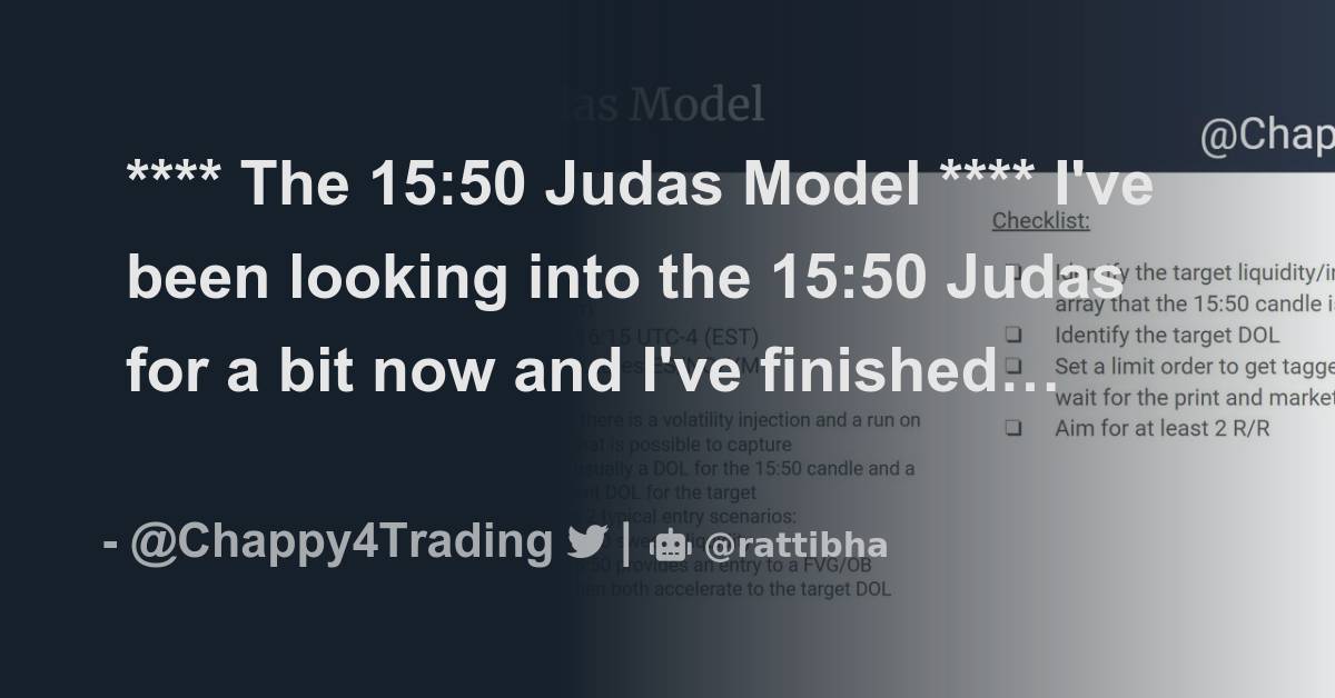 The 15:50 Judas Model **** I've been looking into the 15:50 Judas for a ...