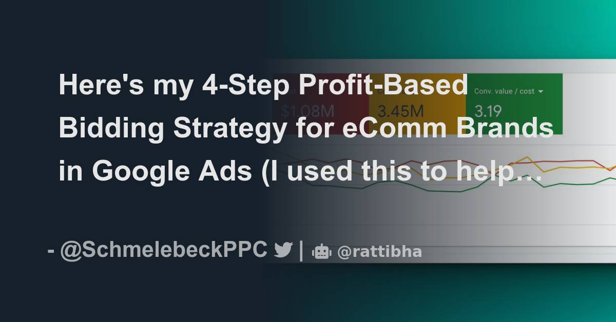 Here's my 4-Step Profit-Based Bidding Strategy for eComm Brands in ...
