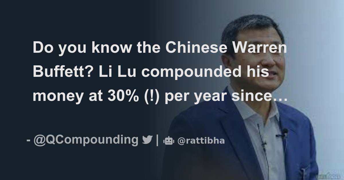 Do you know the Chinese Warren Buffett? Li Lu compounded his money at ...