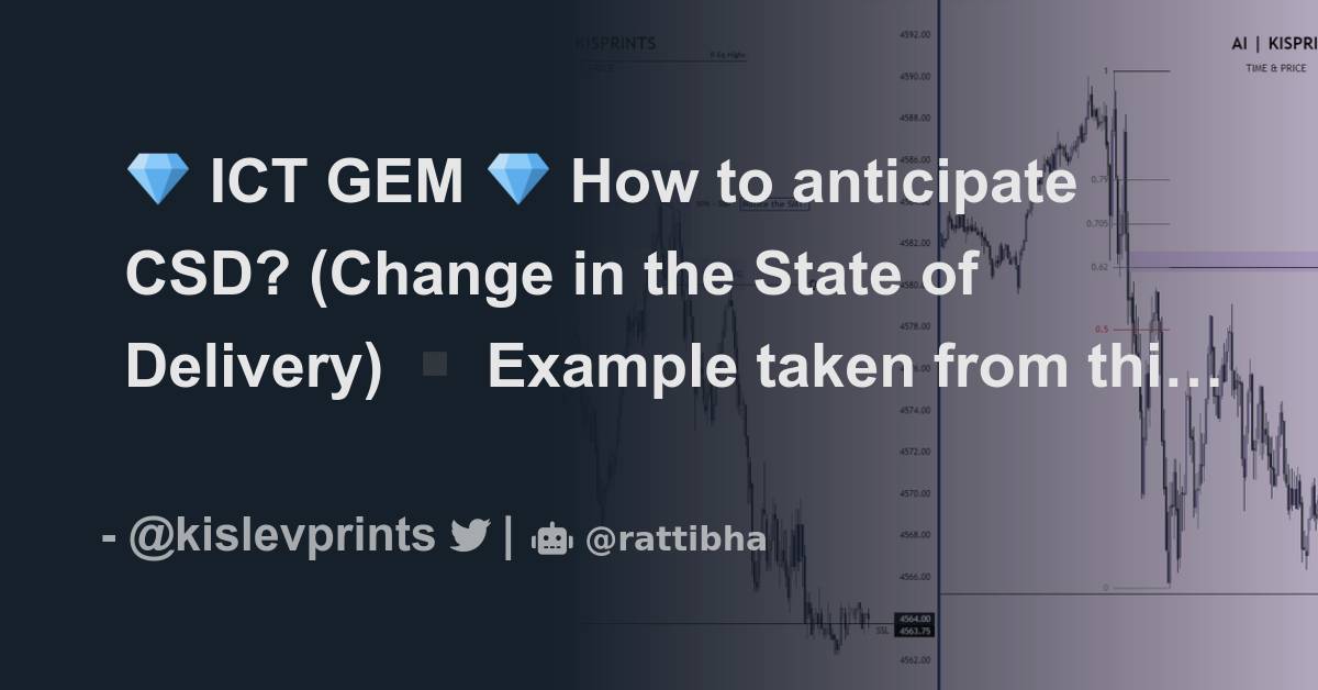💎 ICT GEM 💎 How to anticipate CSD? (Change in the State of Delivery) ️ ...