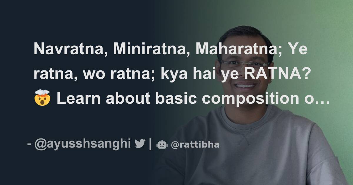 Navratna, Miniratna, Maharatna; Ye ratna, wo ratna; kya hai ye RATNA?🤯 ...