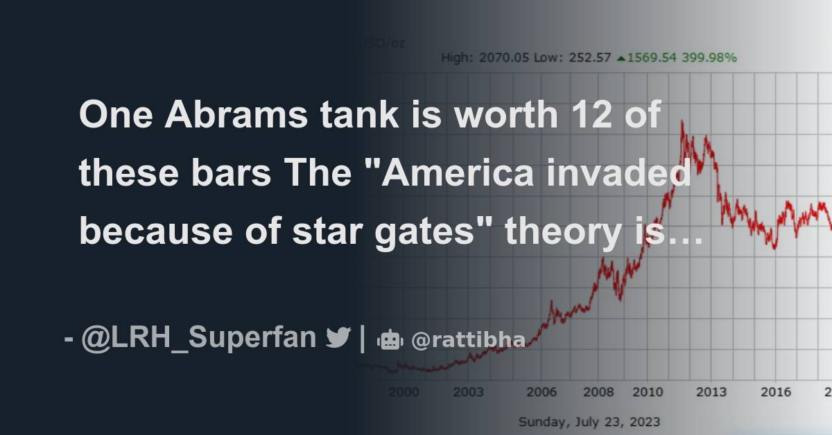One Abrams tank is worth 12 of these bars - المسلسل من Chairman @LRH ...