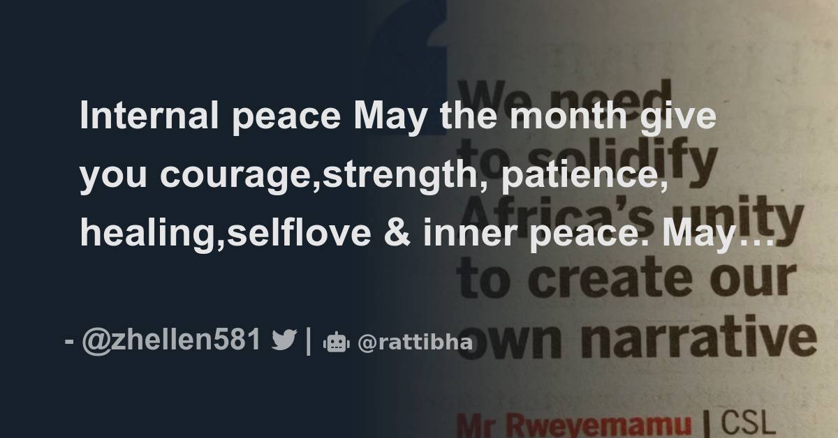 Internal peace - Thread from HELLENLIZ @zhellen581 - Rattibha