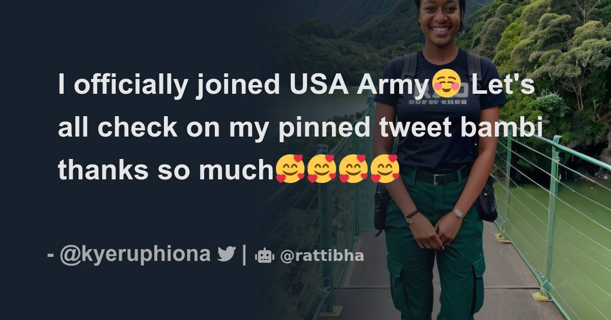 I officially joined USA Army☺️ - Thread from Proud Musoga💞 @kyeruphiona ...
