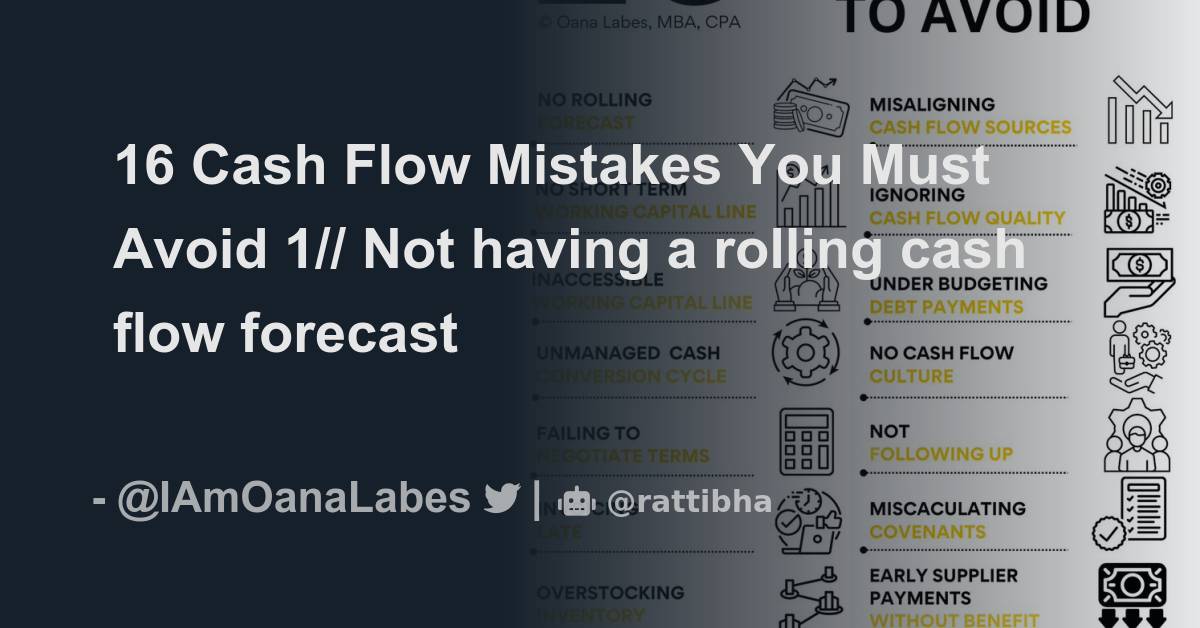 16 Cash Flow Mistakes You Must Avoid - Thread from Oana Labes ...