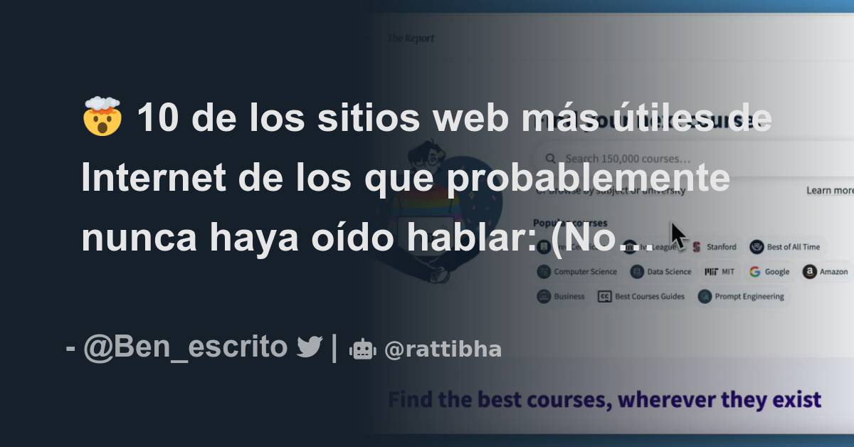 🤯 10 de los sitios web más útiles de Internet de los que probablemente nunca haya oído hablar ...