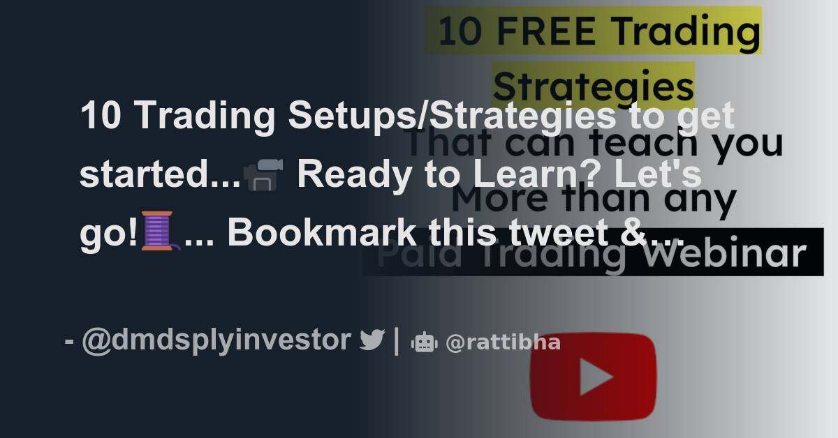 10 Trading Setups/Strategies to get started...📹 Ready to Learn? Let's ...