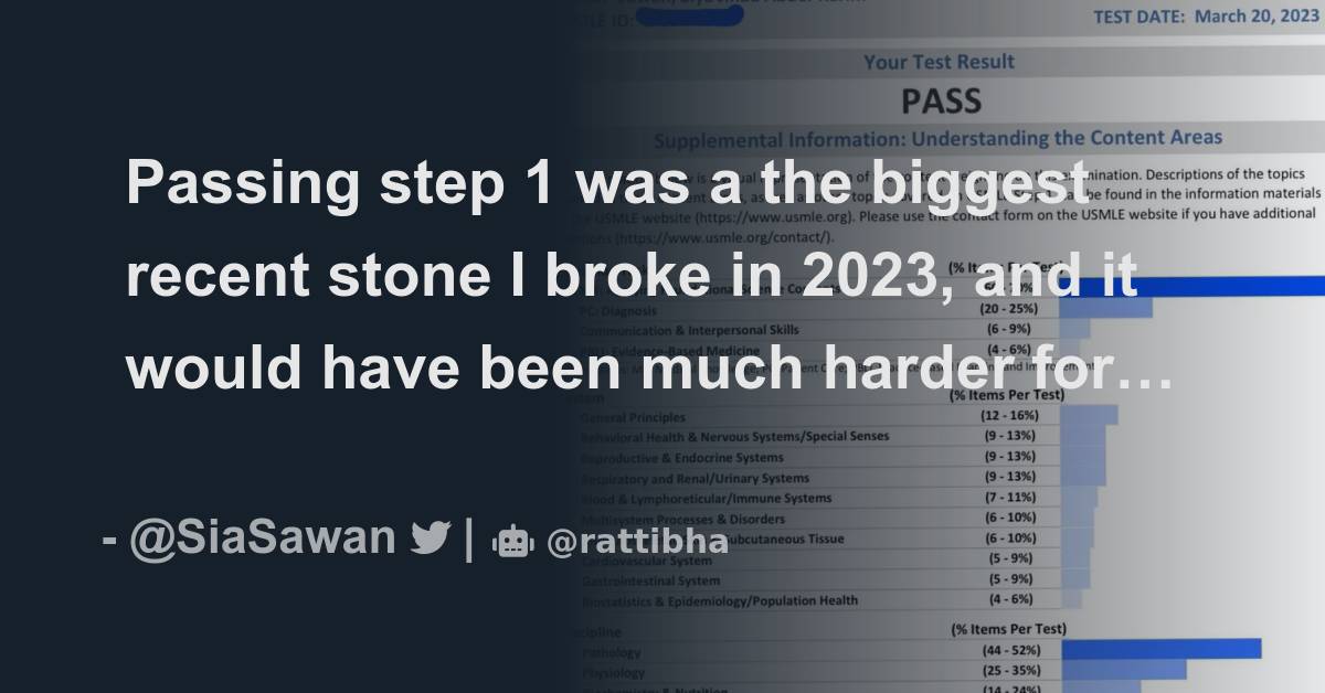 Passing step 1 was a the biggest recent stone I broke in 2023, and it ...