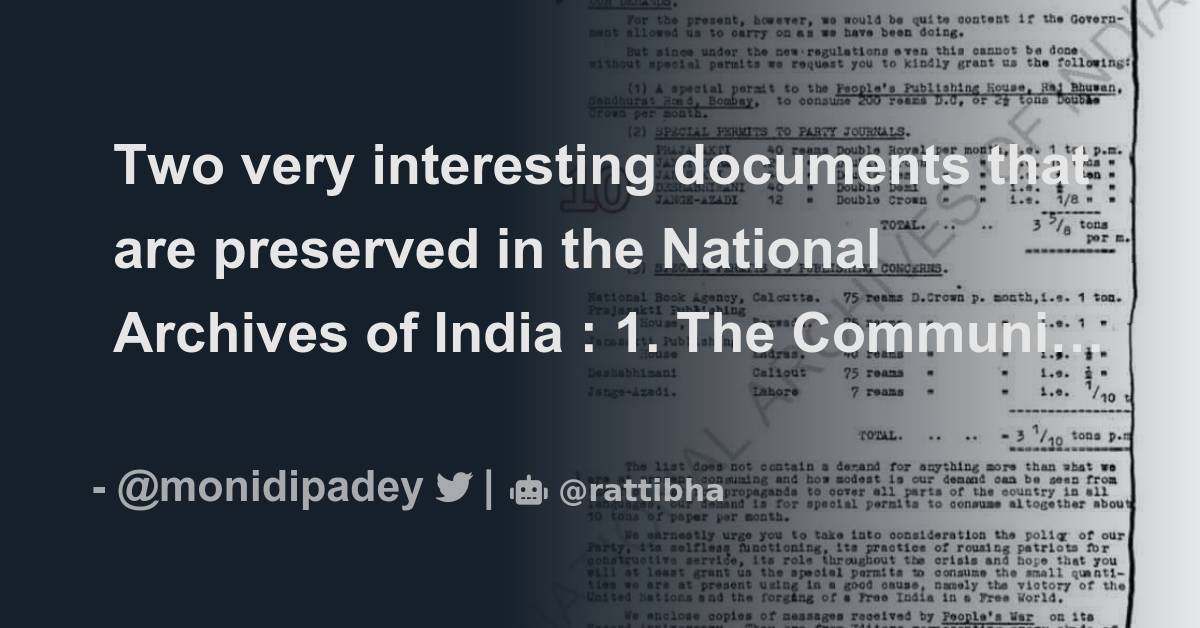 Two very interesting documents that are preserved in the National ...