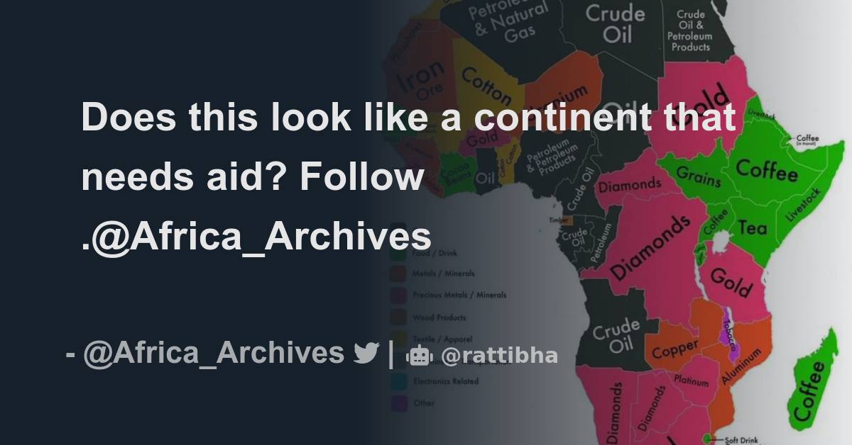 Does this look like a continent that needs aid? - Thread from Africa ...