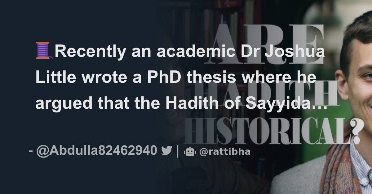 🧵Recently an academic Dr Joshua Little wrote a PhD thesis where he ...