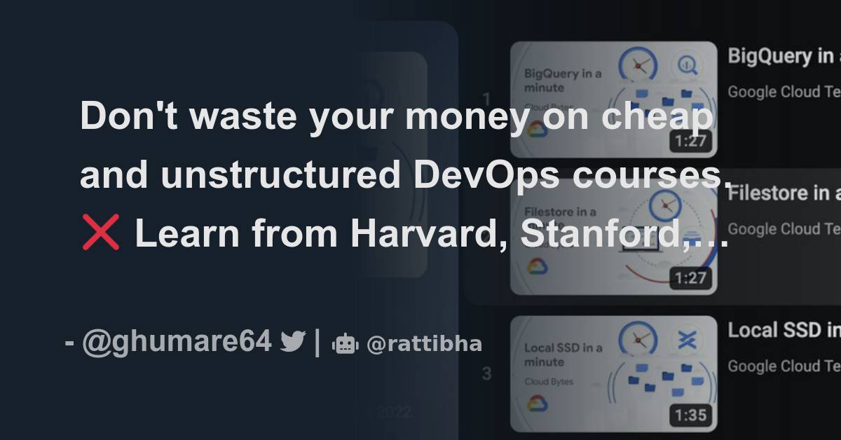 Don't waste your money on cheap and unstructured DevOps courses. Learn from Harvard, Stanford ...