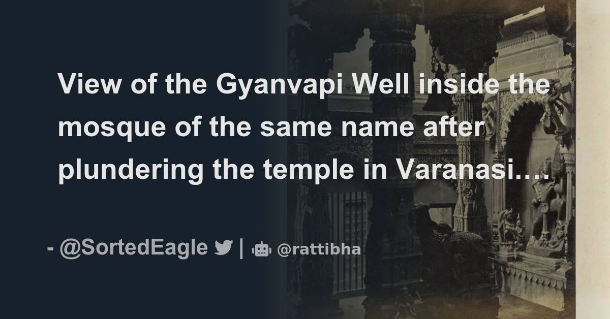 View of the Gyanvapi Well inside the mosque of the same name after ...