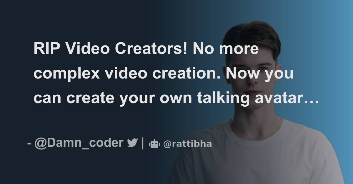 RIP Video Creators! No more complex video creation. Now you can create your own talking avatar ...