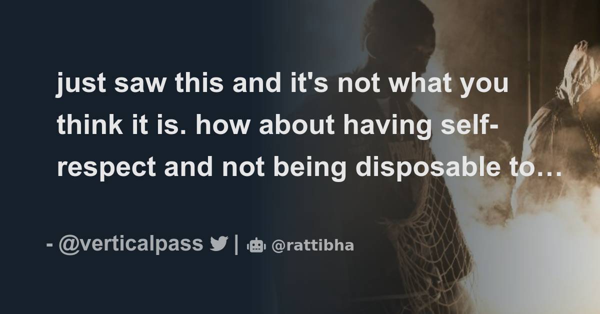 just saw this and it's not what you think it is. how about having self ...