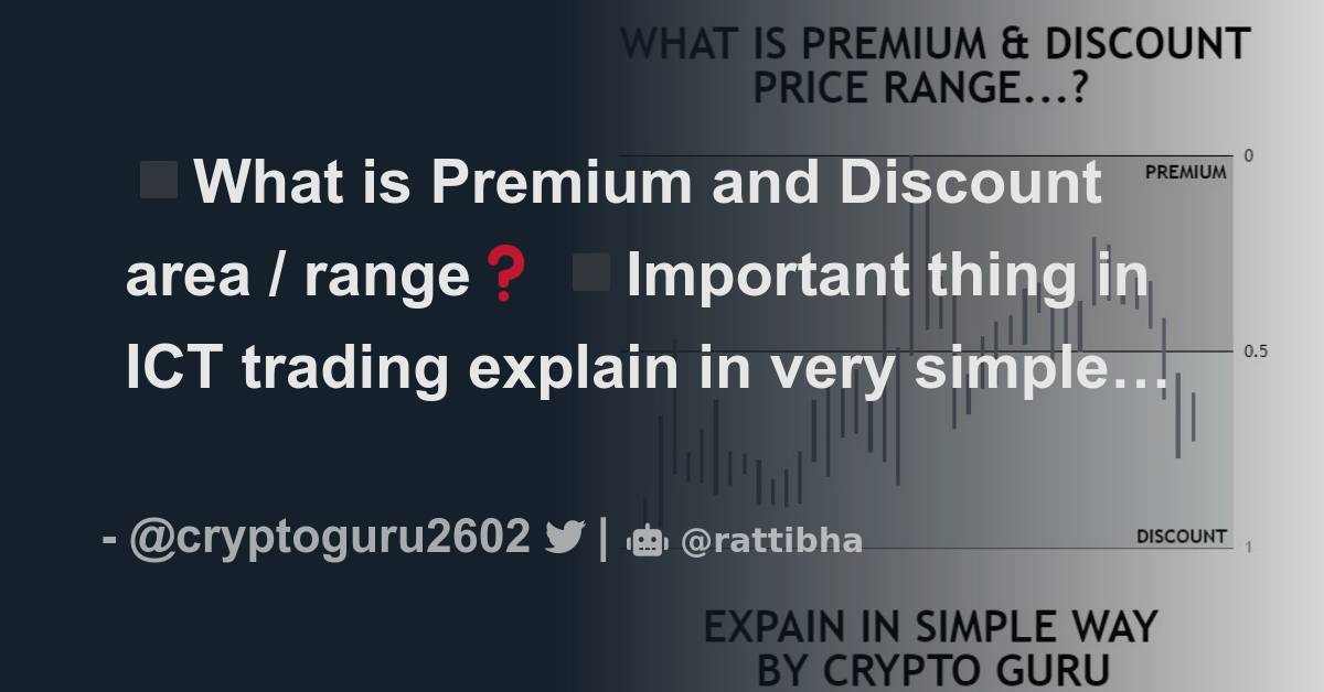 ️What is Premium and Discount area / range ️Important thing in ICT ...