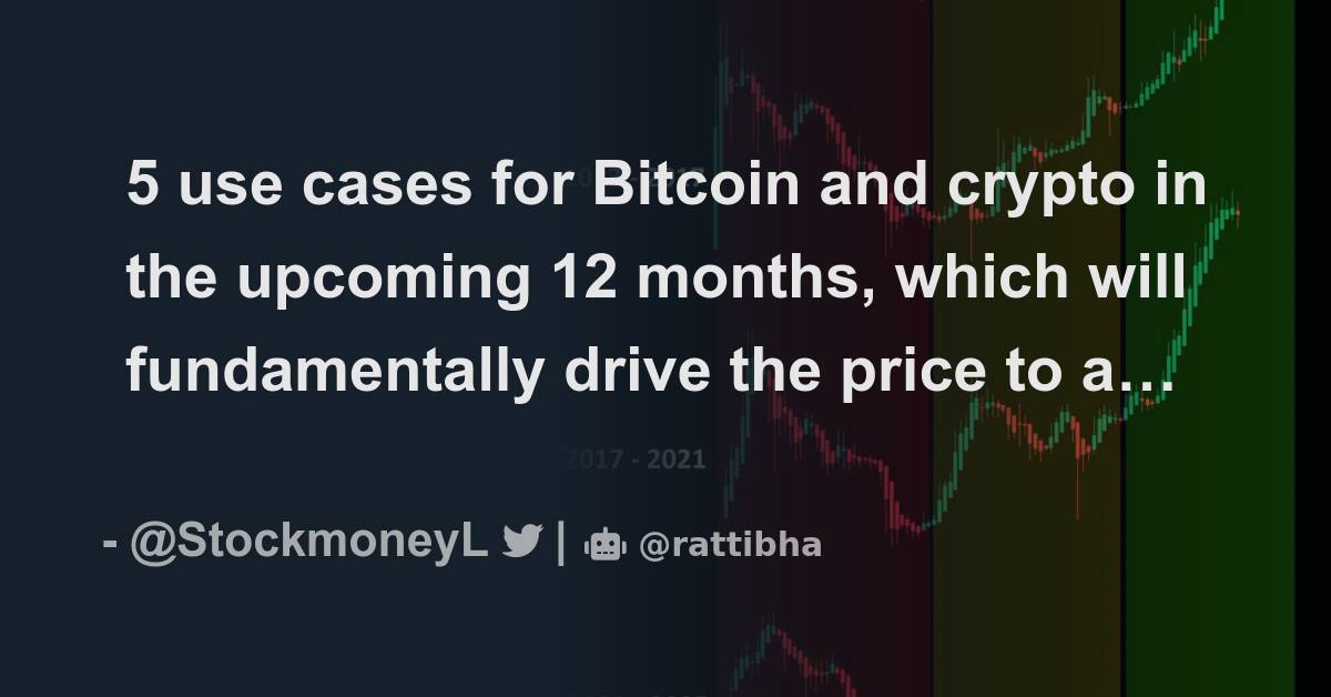 5 use cases for Bitcoin and crypto in the upcoming 12 months, which ...