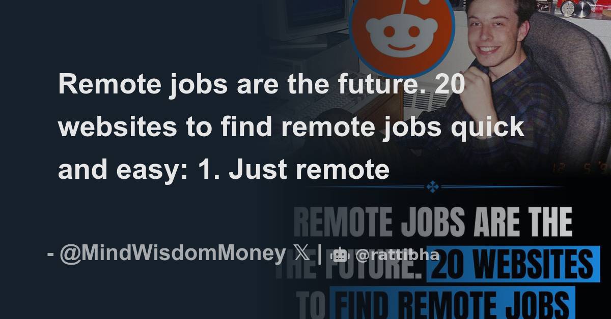 Remote jobs are the future. 20 websites to find remote jobs quick and ...