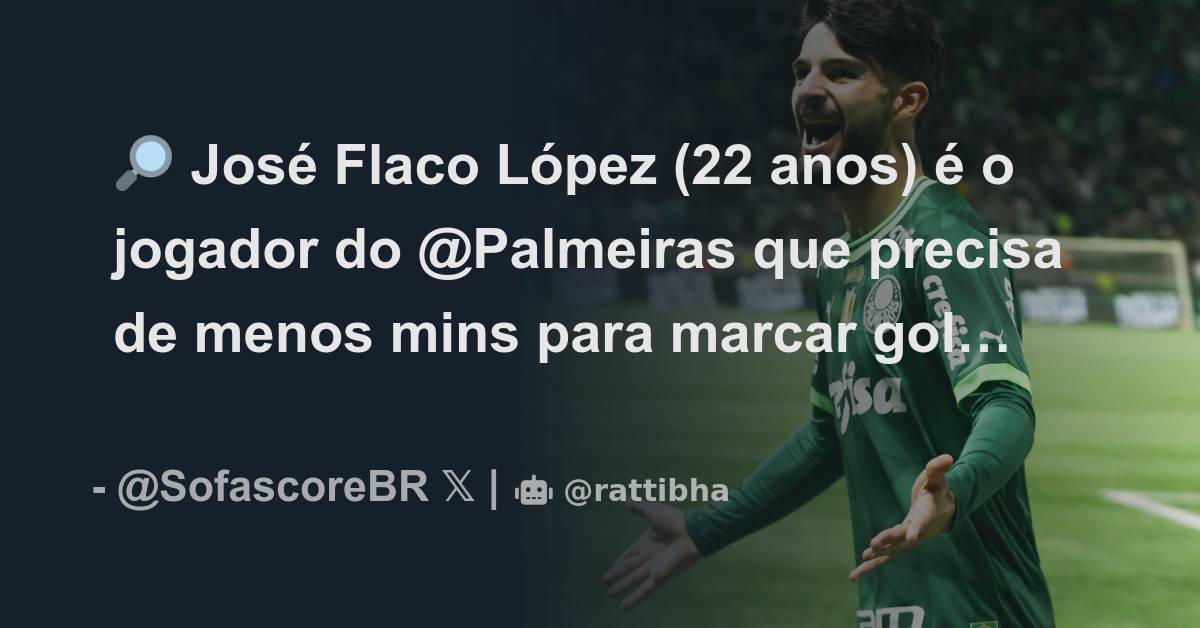 🔎 José Flaco López (22 anos) é o jogador do @Palmeiras que precisa de ...