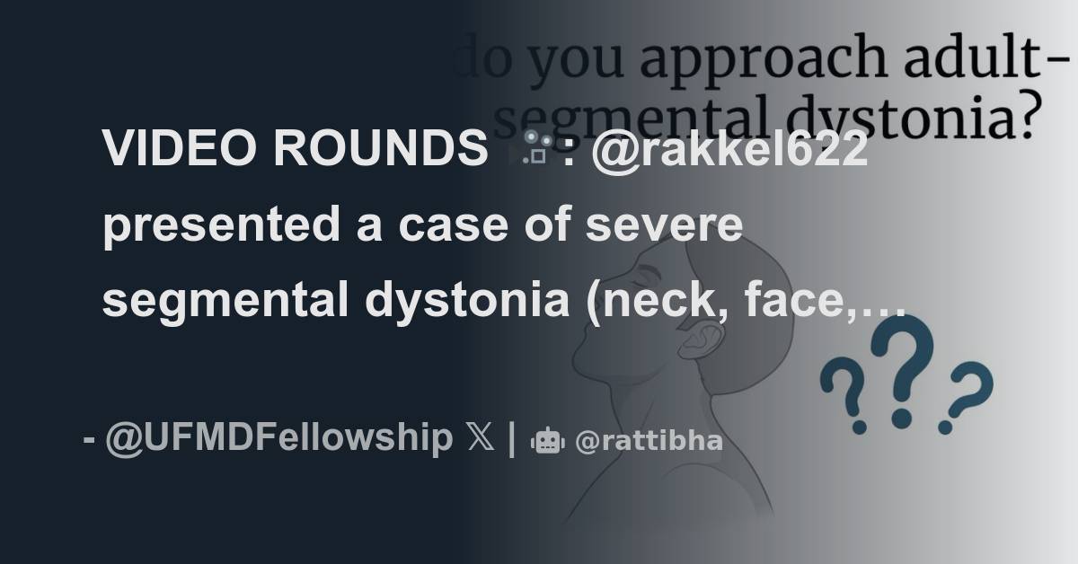VIDEO ROUNDS 🎥: @rakkel622 presented a case of severe segmental ...
