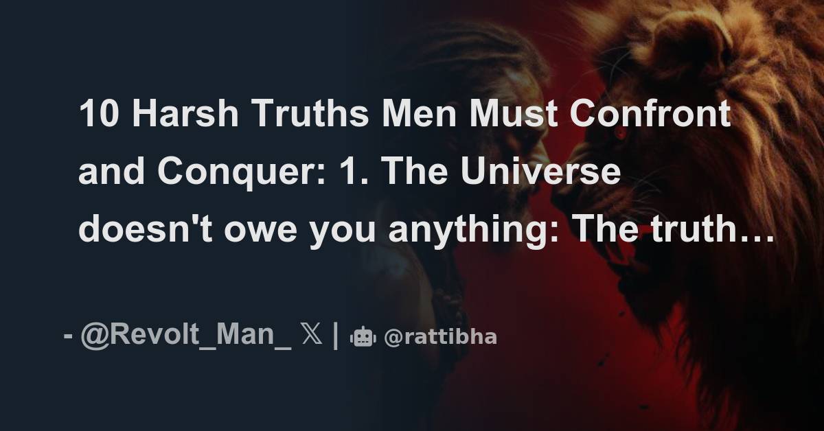10 Harsh Truths Men Must Confront and Conquer: - المسلسل من ...