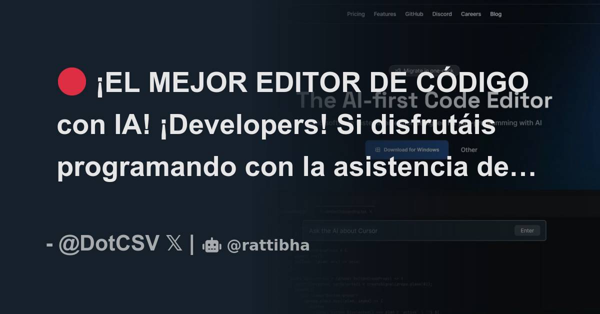 🔴 ¡EL MEJOR EDITOR DE CÓDIGO con IA! ¡Developers! Si disfrutáis ...