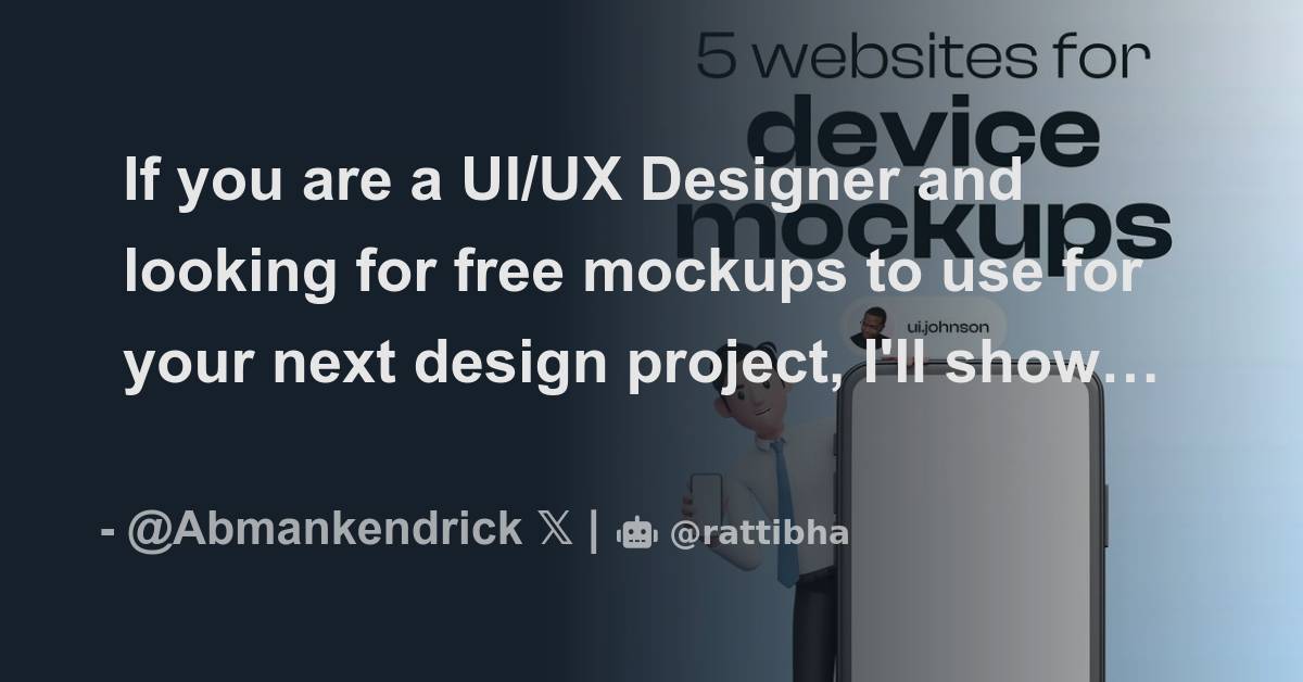 If you are a UI/UX Designer and looking for free mockups to use for your next design project, I ...