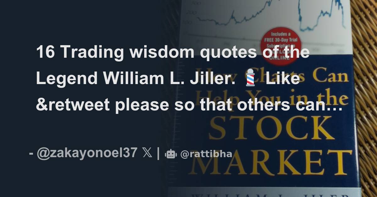 16 Trading wisdom quotes of the Legend William L. Jiller. 💈 Like ...