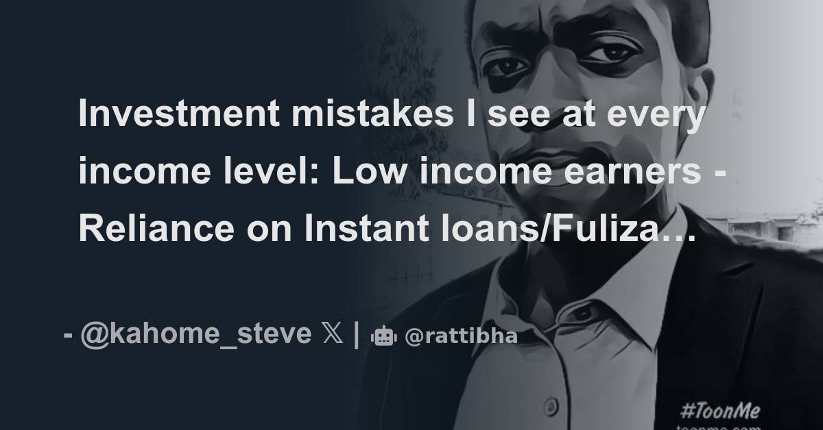Investment mistakes I see at every income level: Low income earners ...