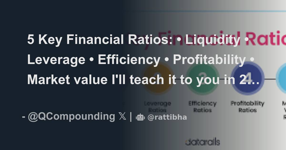 5 Key Financial Ratios: • Liquidity • Leverage • Efficiency ...