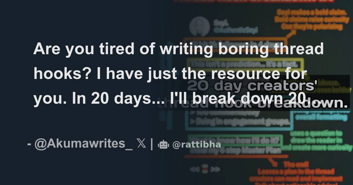 Are you tired of writing boring thread hooks? I have just the resource ...