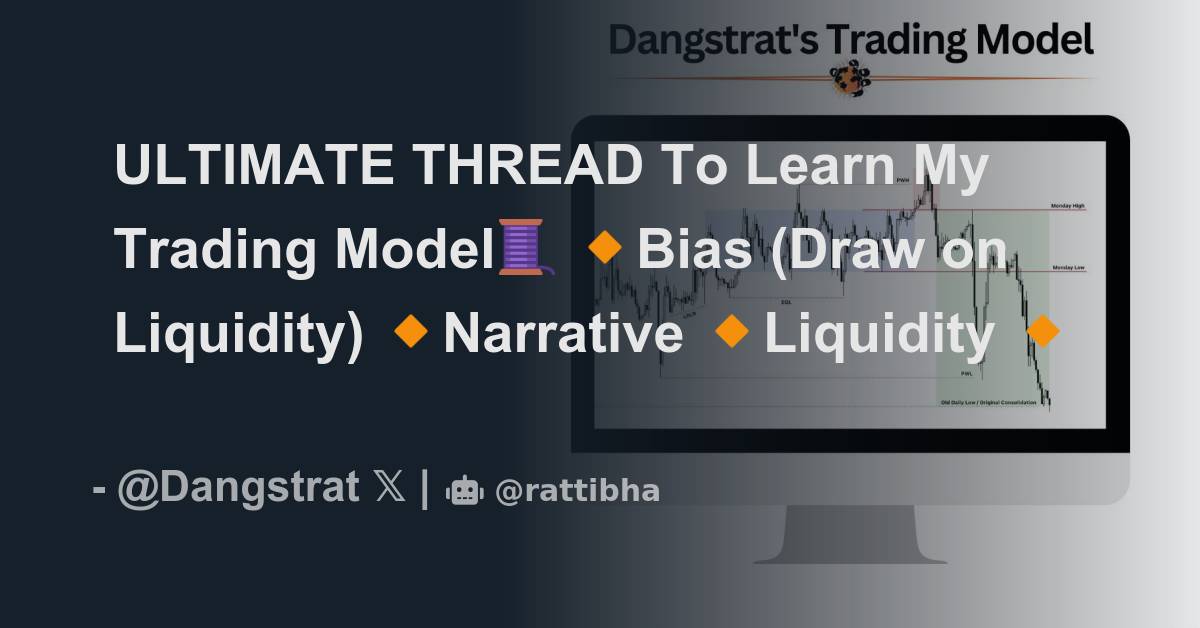 ULTIMATE THREAD To Learn My Trading Model🧵 🔸Bias (Draw on Liquidity) 🔸 ...