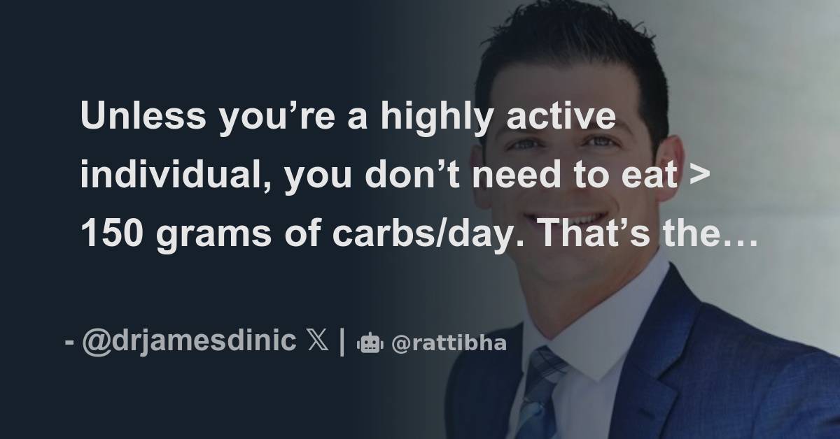 Unless you’re a highly active individual, you don’t need to eat > 150 ...