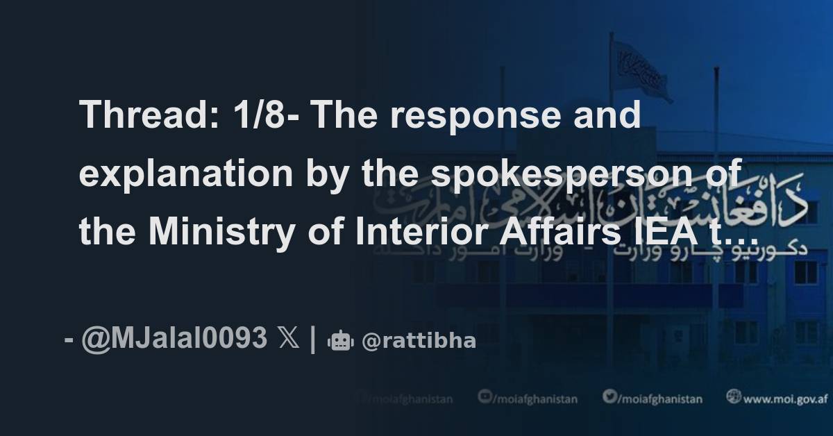 Thread: 1/8- The response and explanation by the spokesperson of the ...