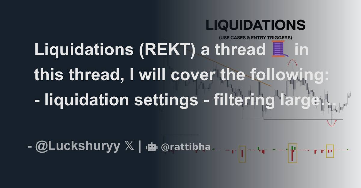 Liquidations (REKT) a thread 🧵 - Thread from Luckshury @Luckshuryy ...