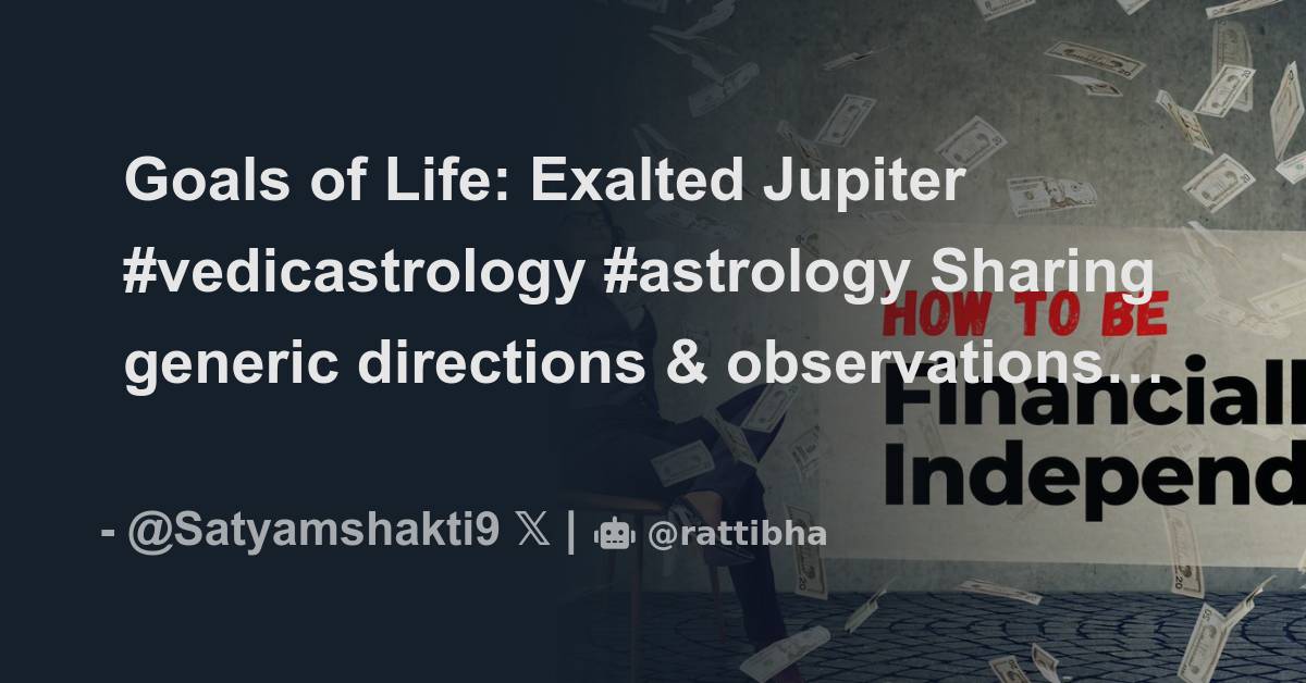 Goals of Life: Exalted Jupiter #vedicastrology #astrology Sharing ...