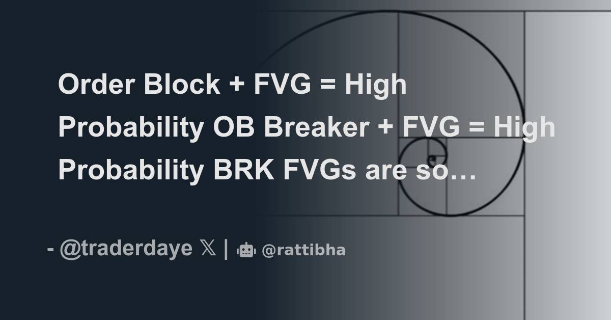 Order Block + FVG = High Probability OB Breaker + FVG = High ...